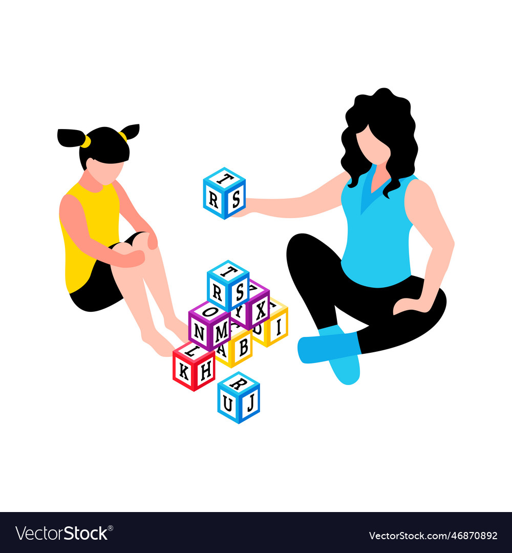 Autism isometric icon Royalty Free Vector Image Autism isometric icon Royalty Free Vector Image
