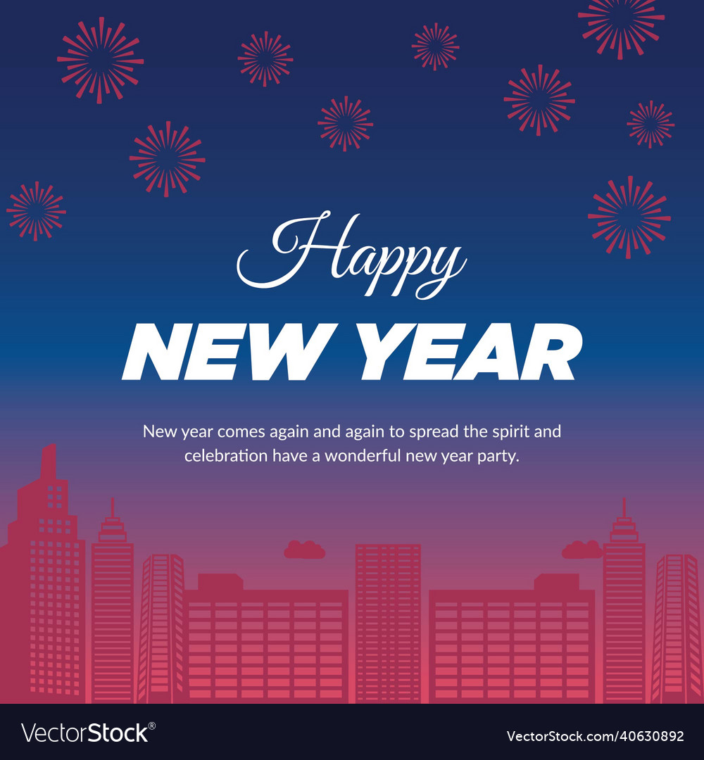 Happy new year banner design Royalty Free Vector Image