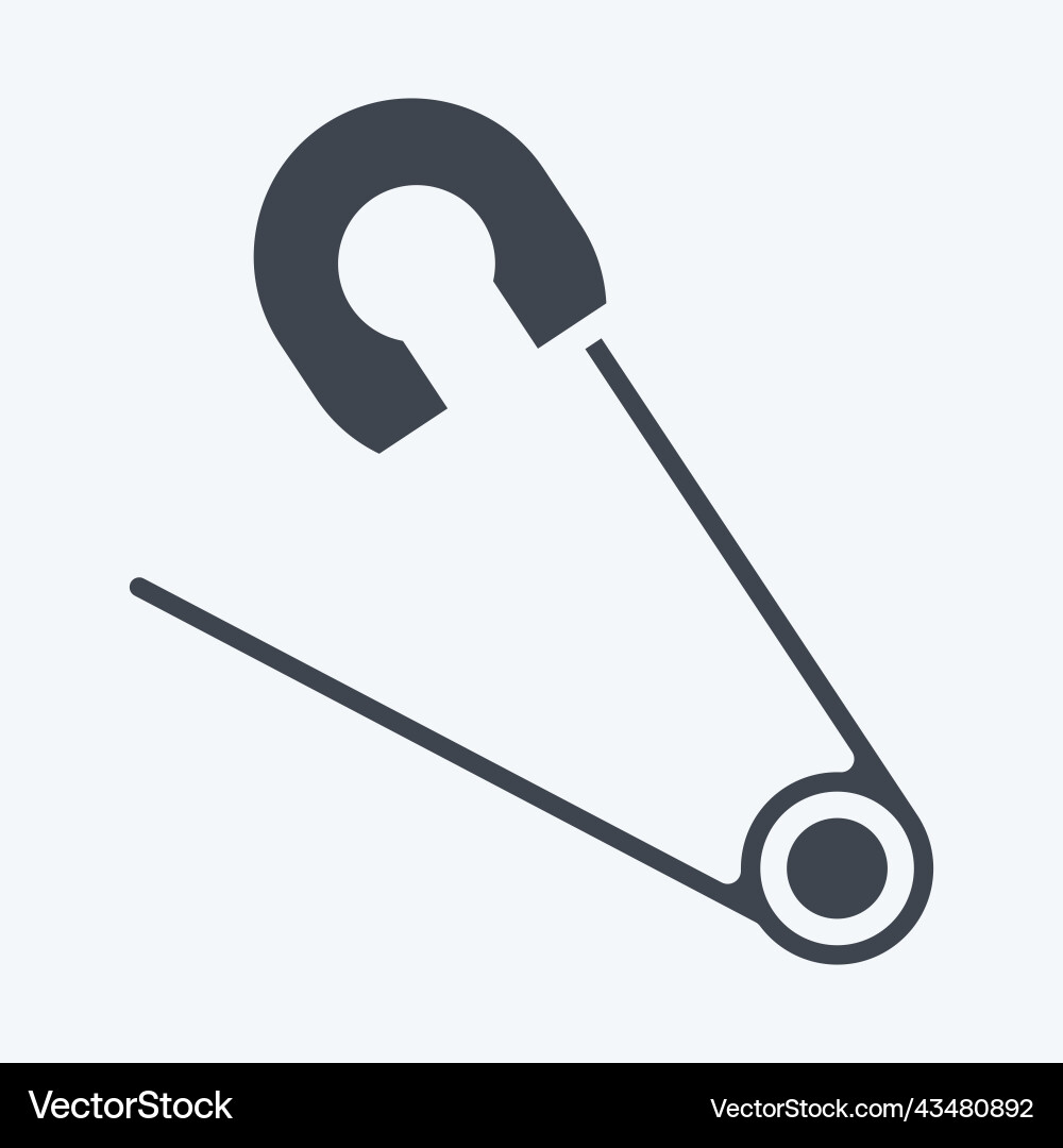 Icon safety pin suitable for education symbol Vector Image