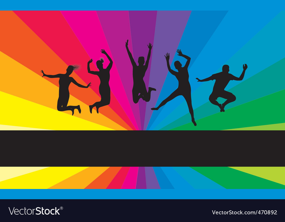 Jumping background Royalty Free Vector Image - VectorStock