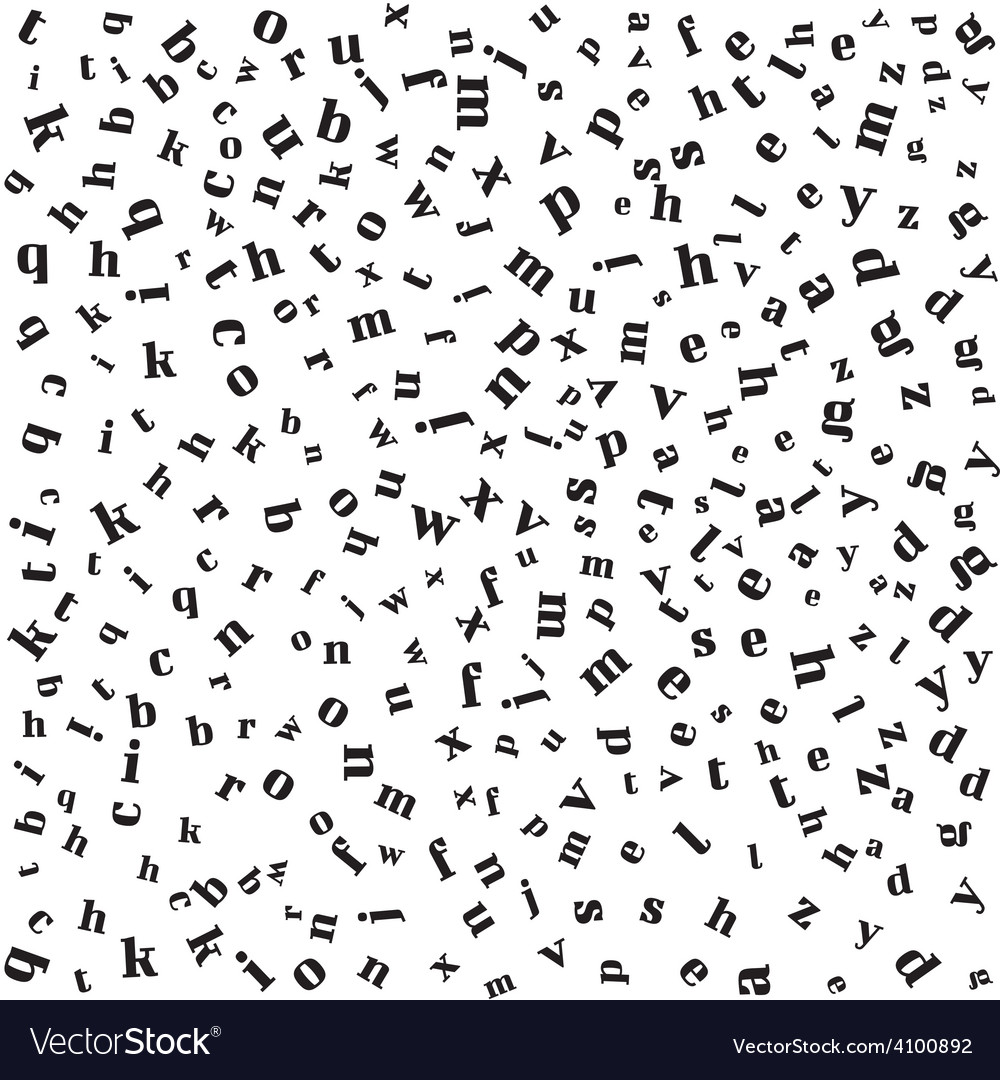 Letters seamless pattern background texture black Vector Image