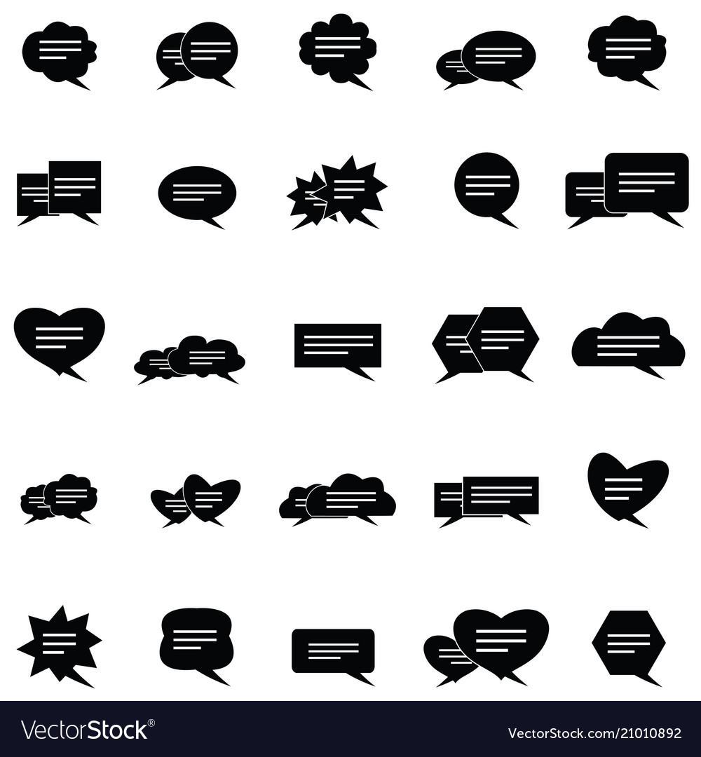 Messages icon set Royalty Free Vector Image - VectorStock