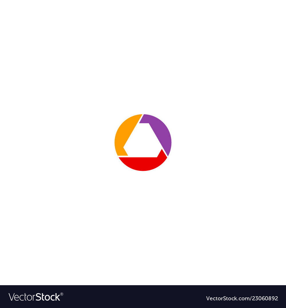 Round circle shape colored technology logo Vector Image