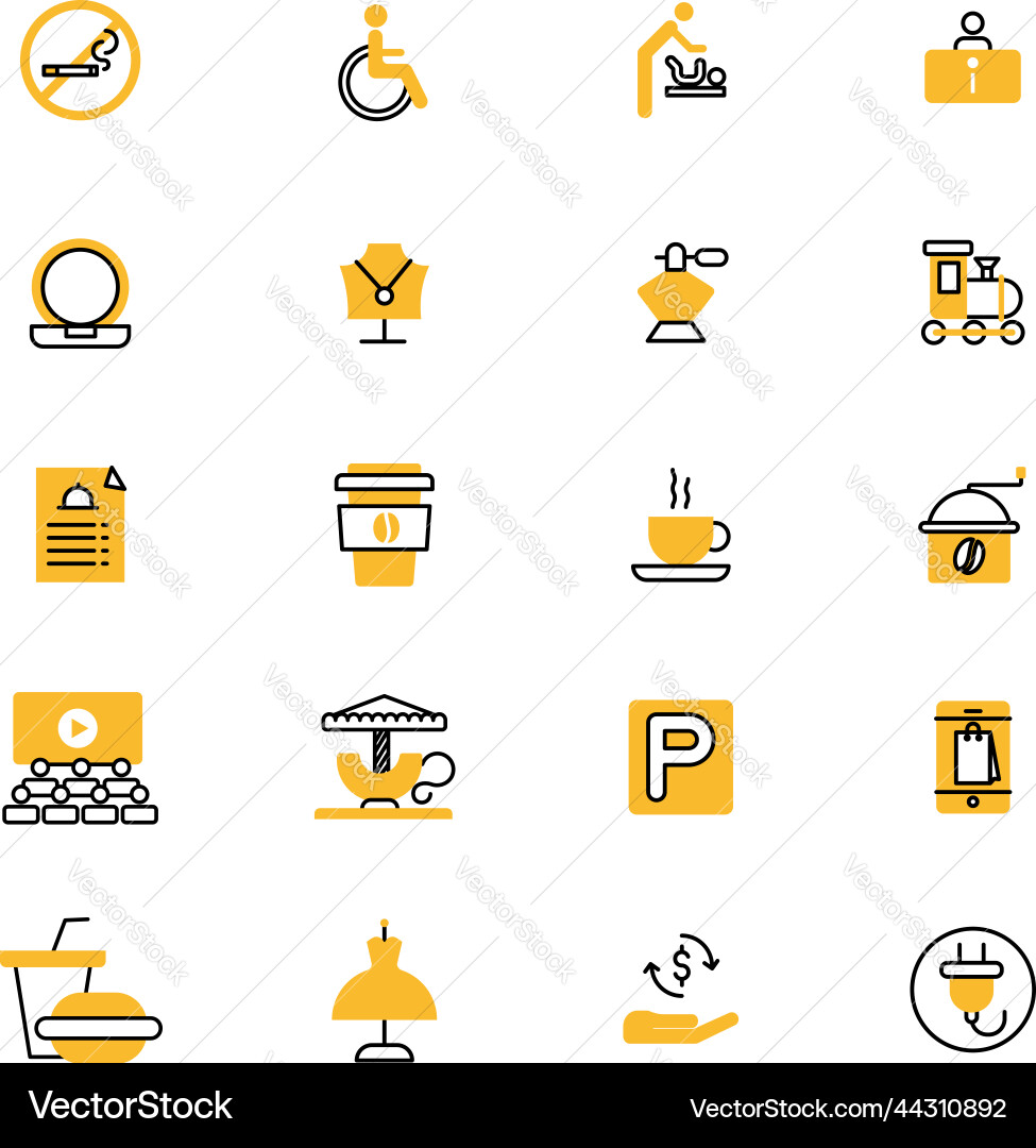 Shopping mall place on a white background Vector Image