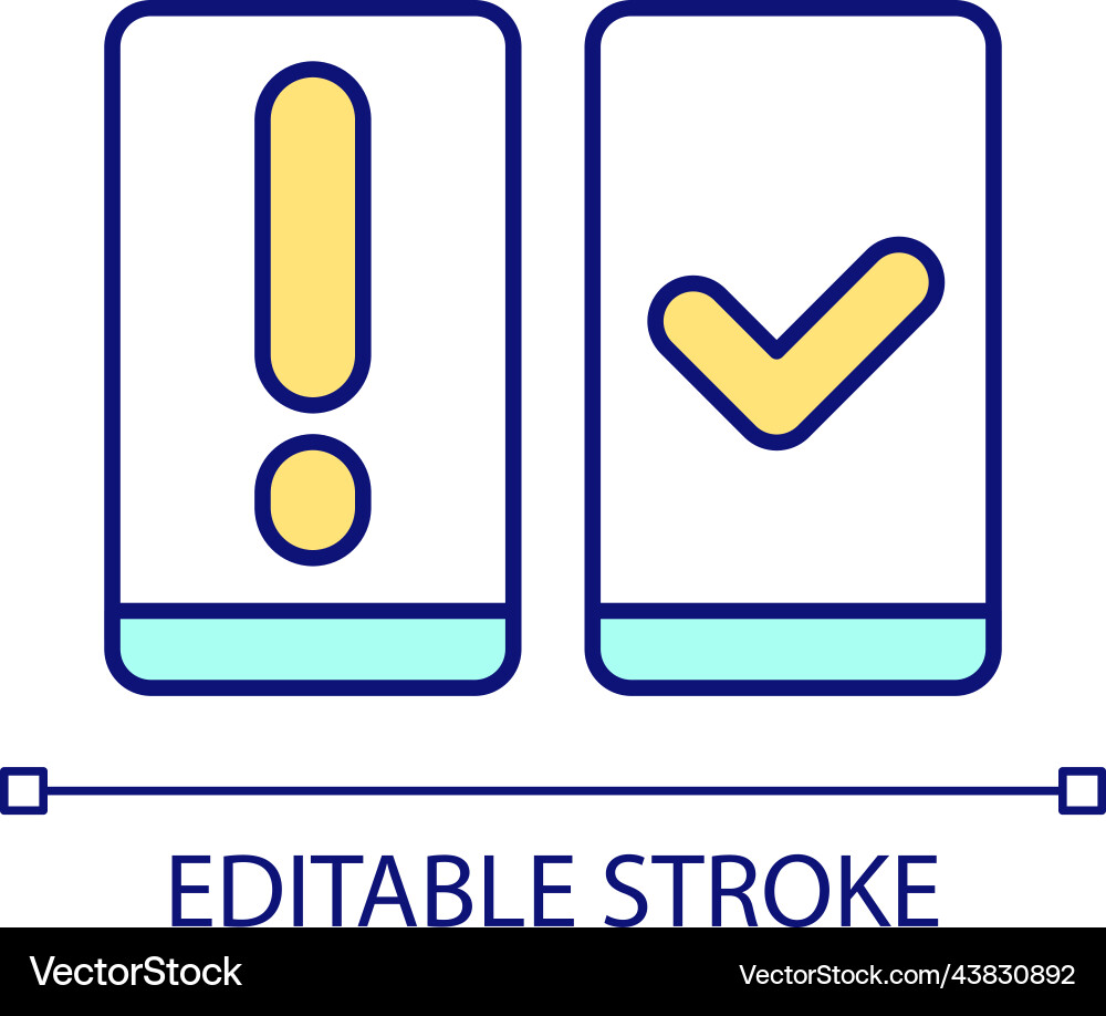 Smartphones performance rgb color icon Royalty Free Vector