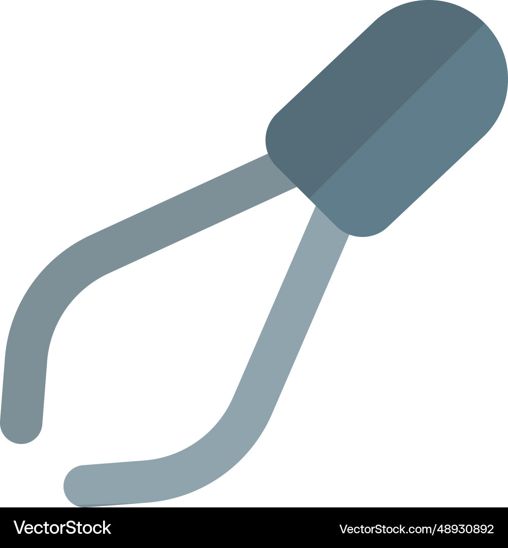 Tweezers hair clipping python isolated on white Vector Image