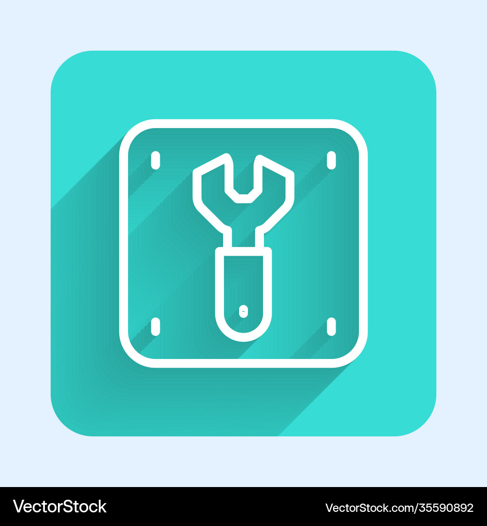White line repair railway icon isolated Royalty Free Vector