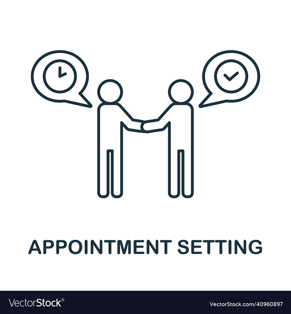 Appointment setting icon line element from Vector Image
