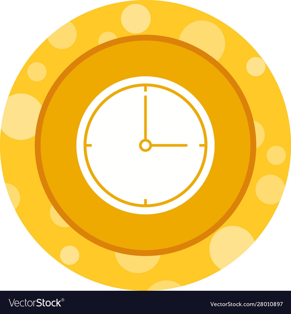 Beautiful clock glyph icon Royalty Free Vector Image Beautiful clock glyph icon Royalty Free Vector Image