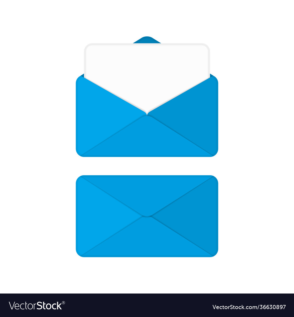 Blue envelope Royalty Free Vector Image - VectorStock