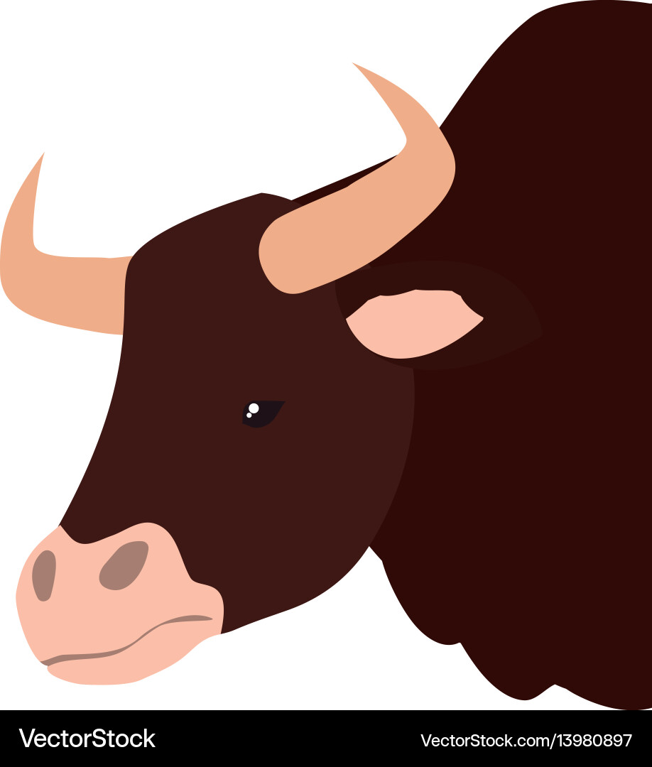 Bull farm animal Royalty Free Vector Image - VectorStock