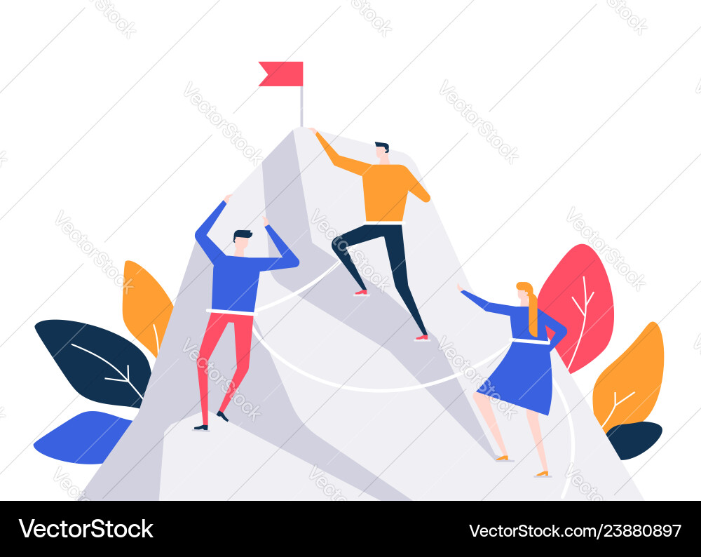 Business competition - colorful flat design style Vector Image
