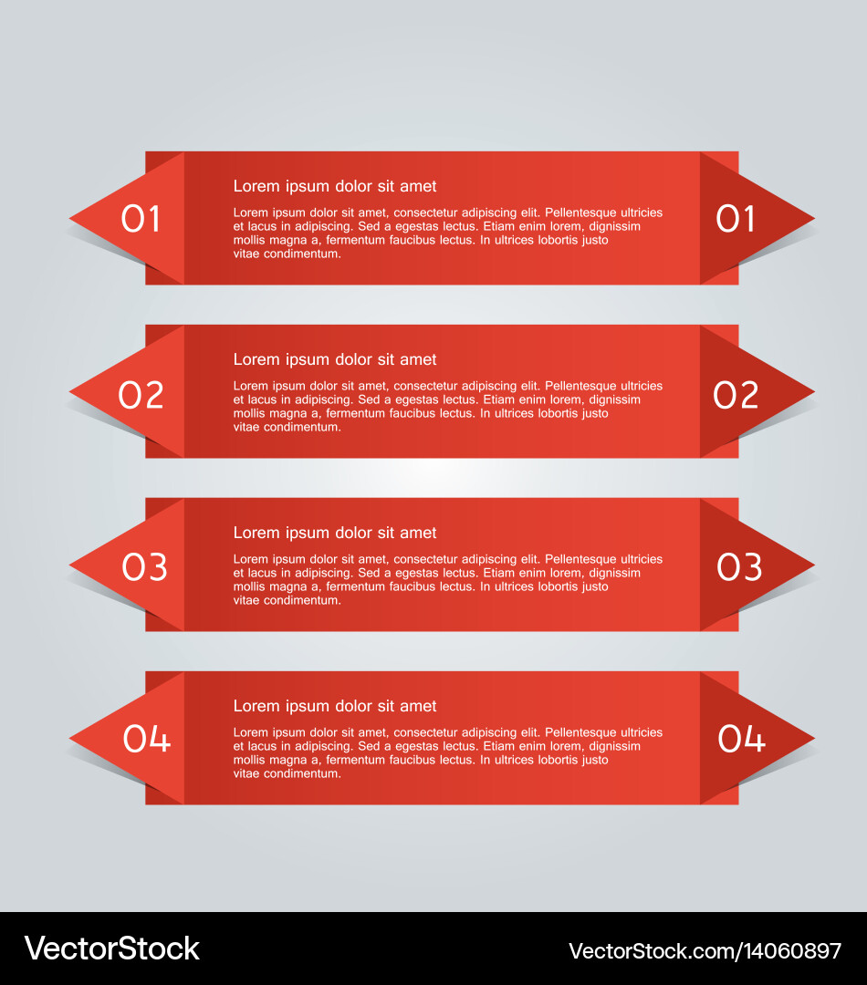 Business infographics template red color Vector Image