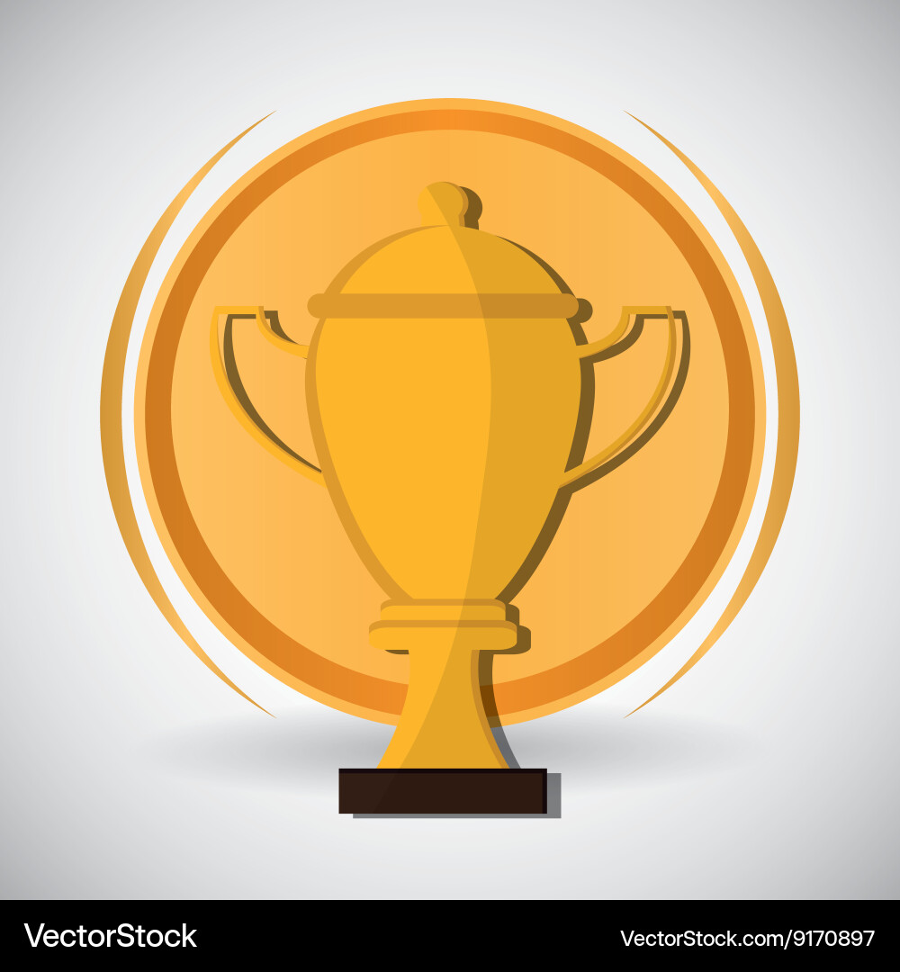 Champion design winner icon colorful Royalty Free Vector