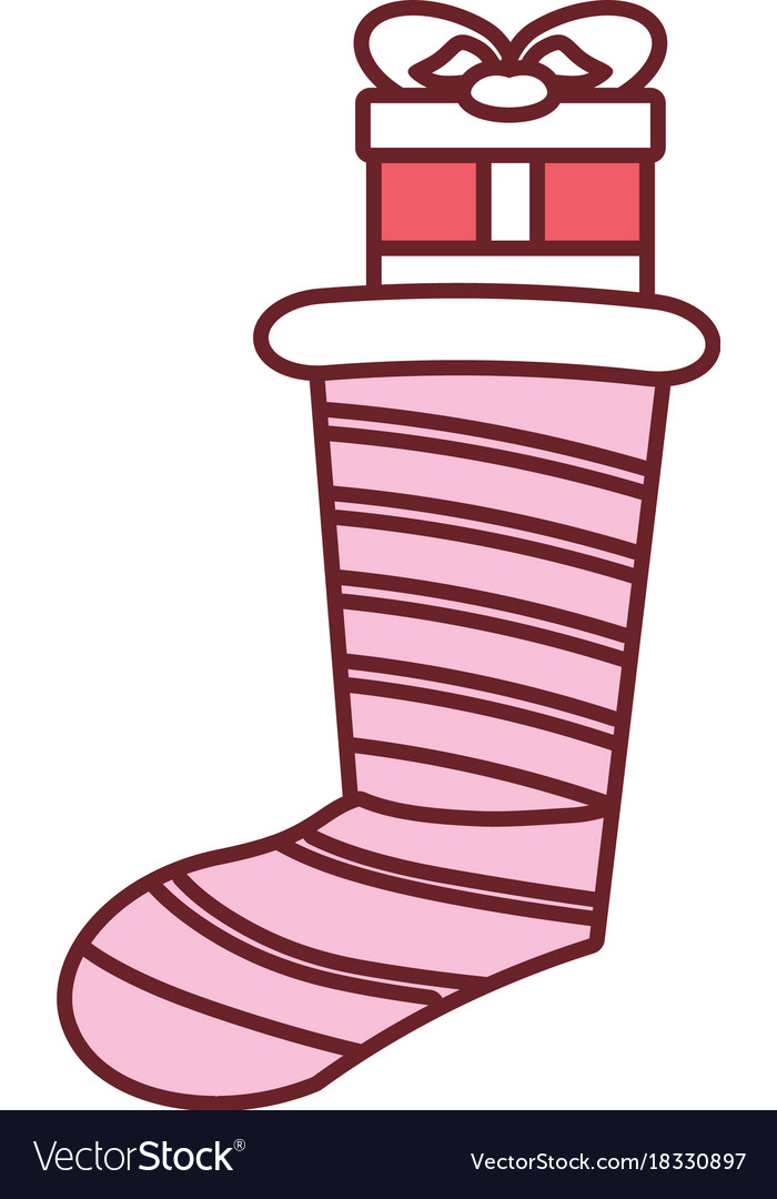 Christmas boot Royalty Free Vector Image - VectorStock