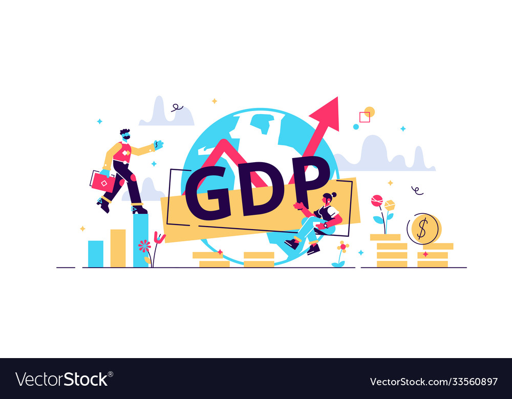 Gdp flat tiny Royalty Free Vector Image - VectorStock