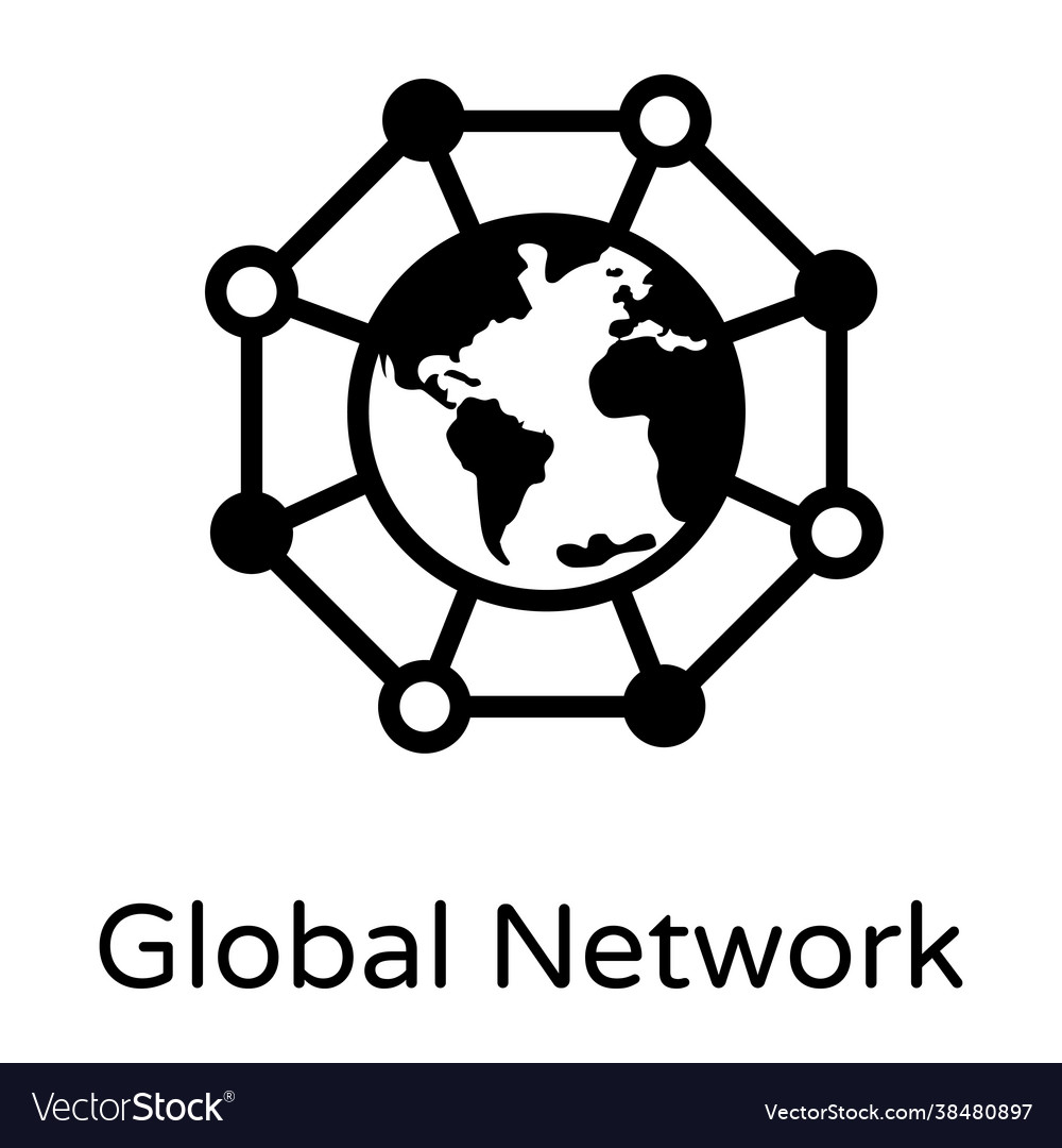 Global network Royalty Free Vector Image - VectorStock