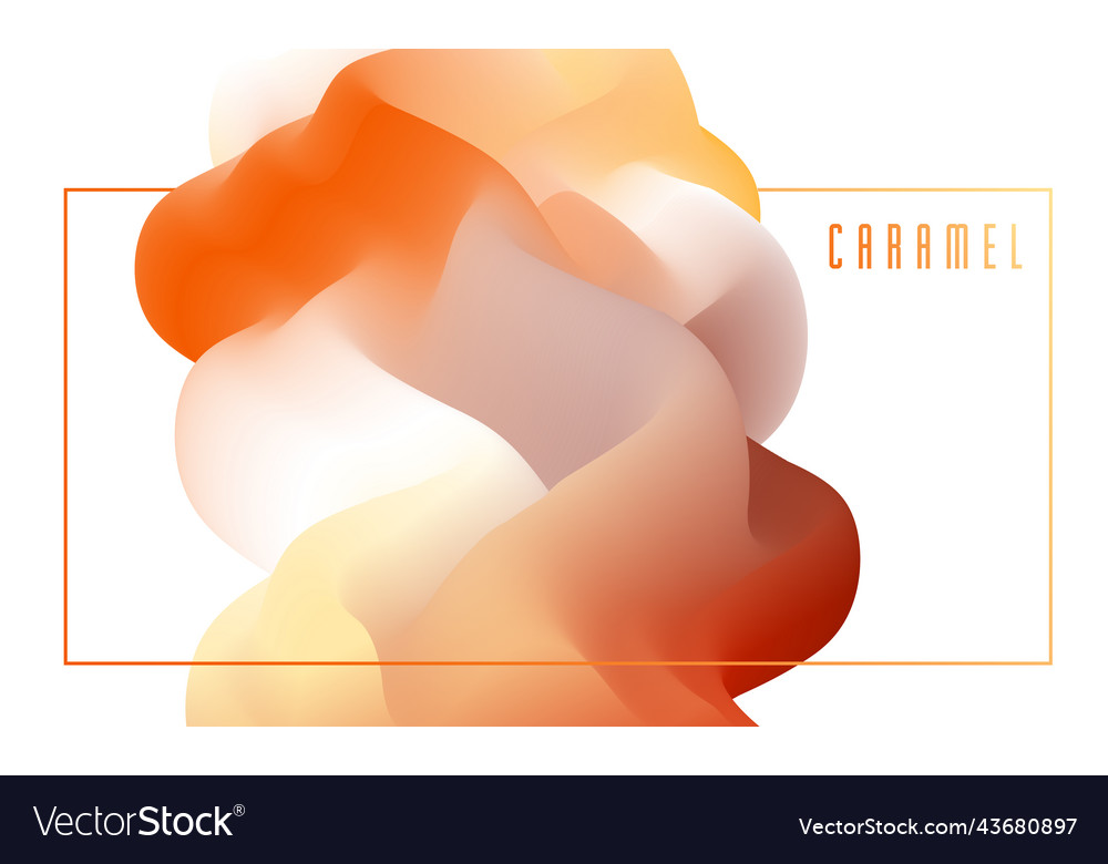 Gradient Fluid Abstract Shape 3d Color Royalty Free Vector