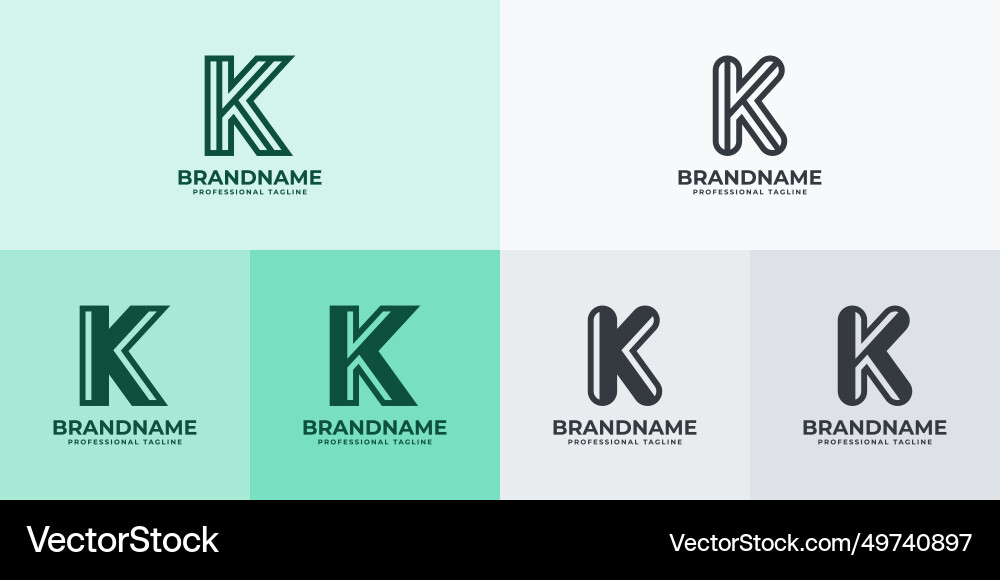 Modern letter k logo set suitable for business Vector Image