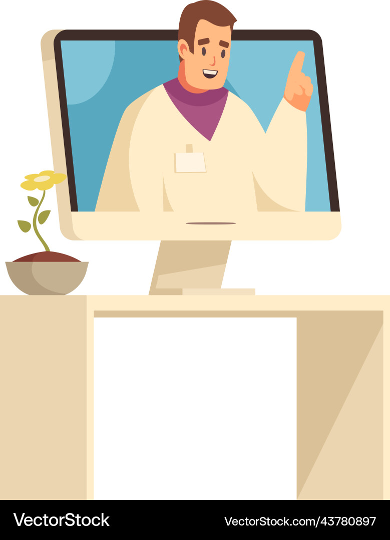 Online medical consultation Royalty Free Vector Image