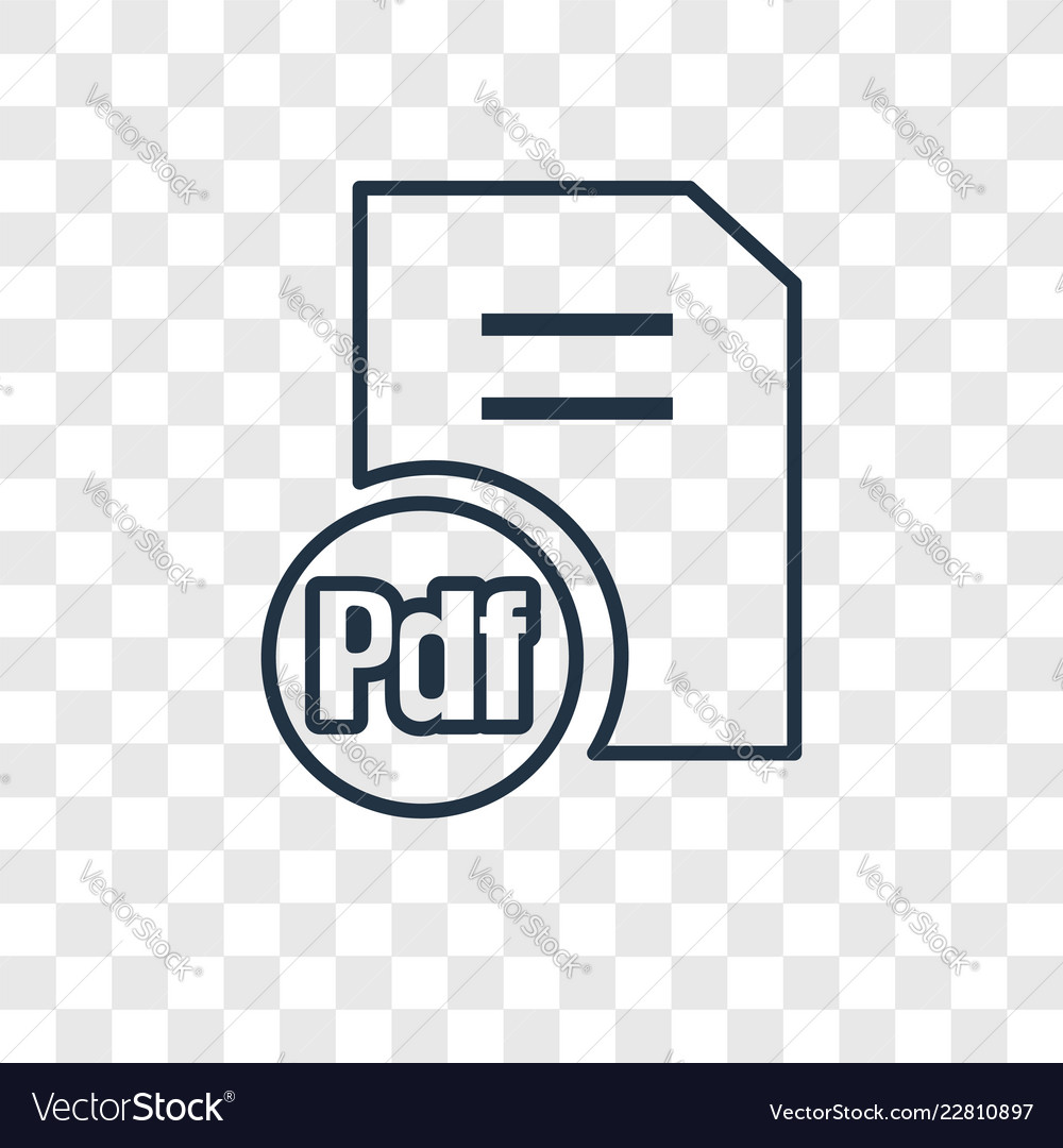 Pdf document concept linear icon isolated Vector Image