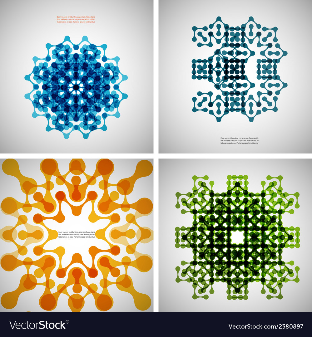 Set of colored tech patterns Royalty Free Vector Image