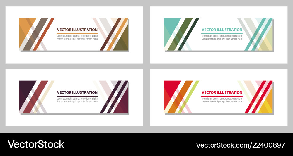 Set of design banner background Royalty Free Vector Image