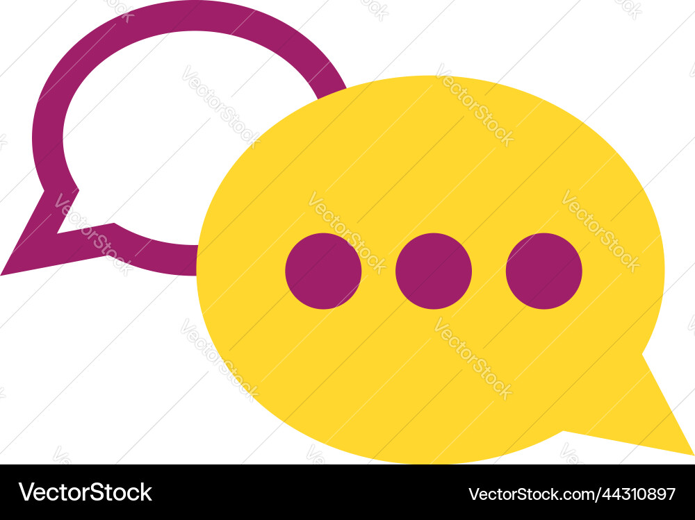 Social media conversation on a white background Vector Image