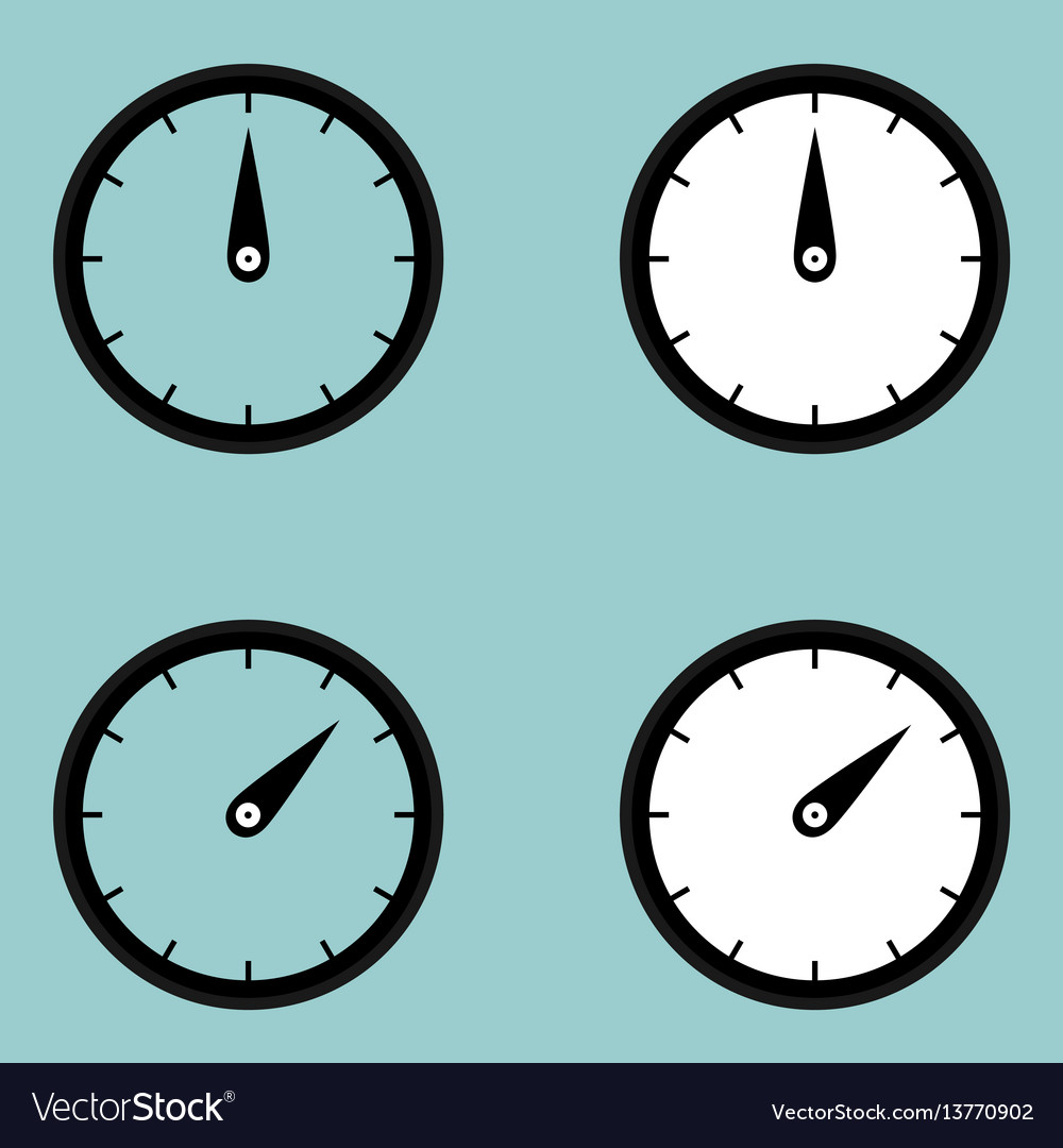 Black clock watcher timer icon Royalty Free Vector Image