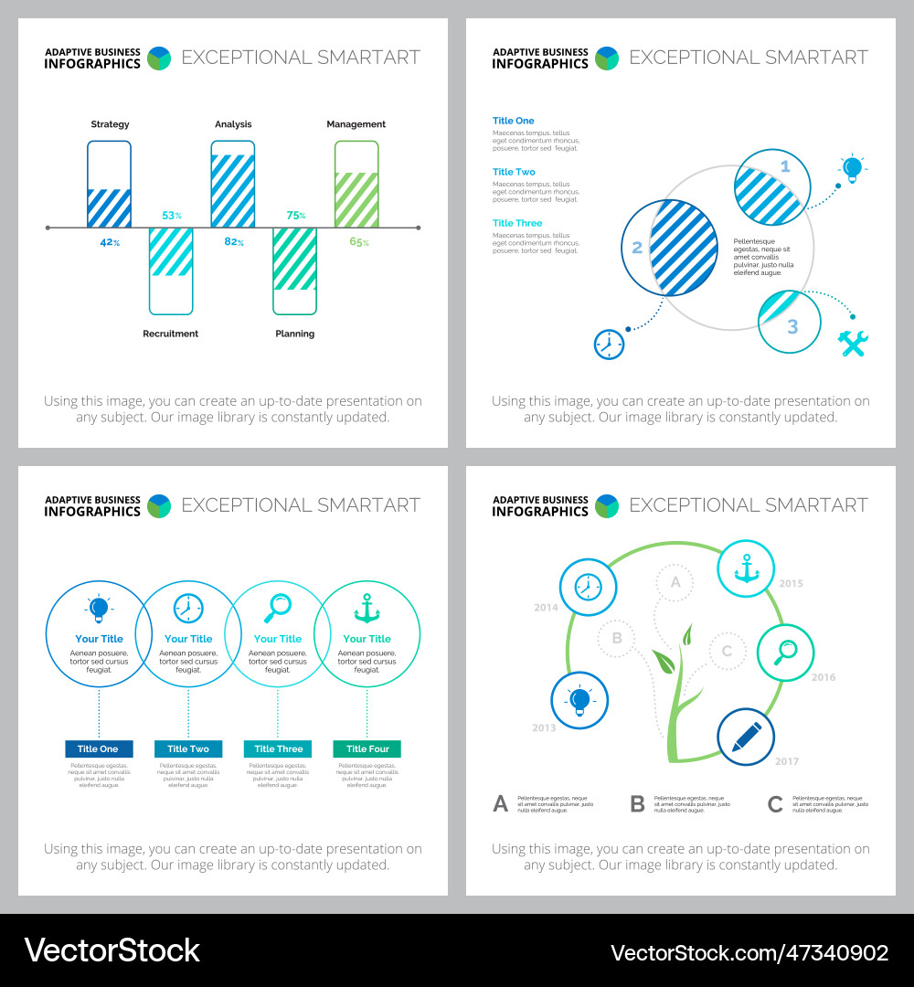 Business diagram layout set Royalty Free Vector Image