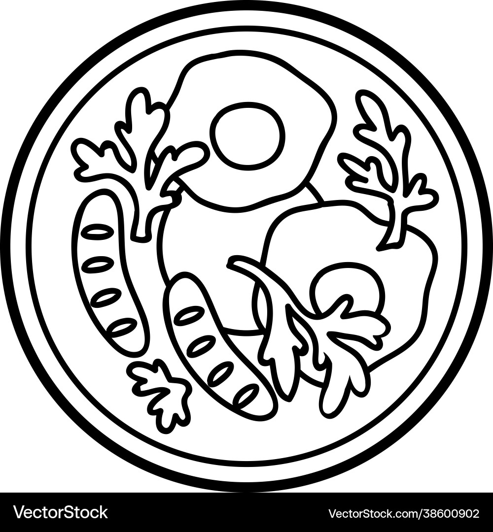Fried Eggs Coloring Pages