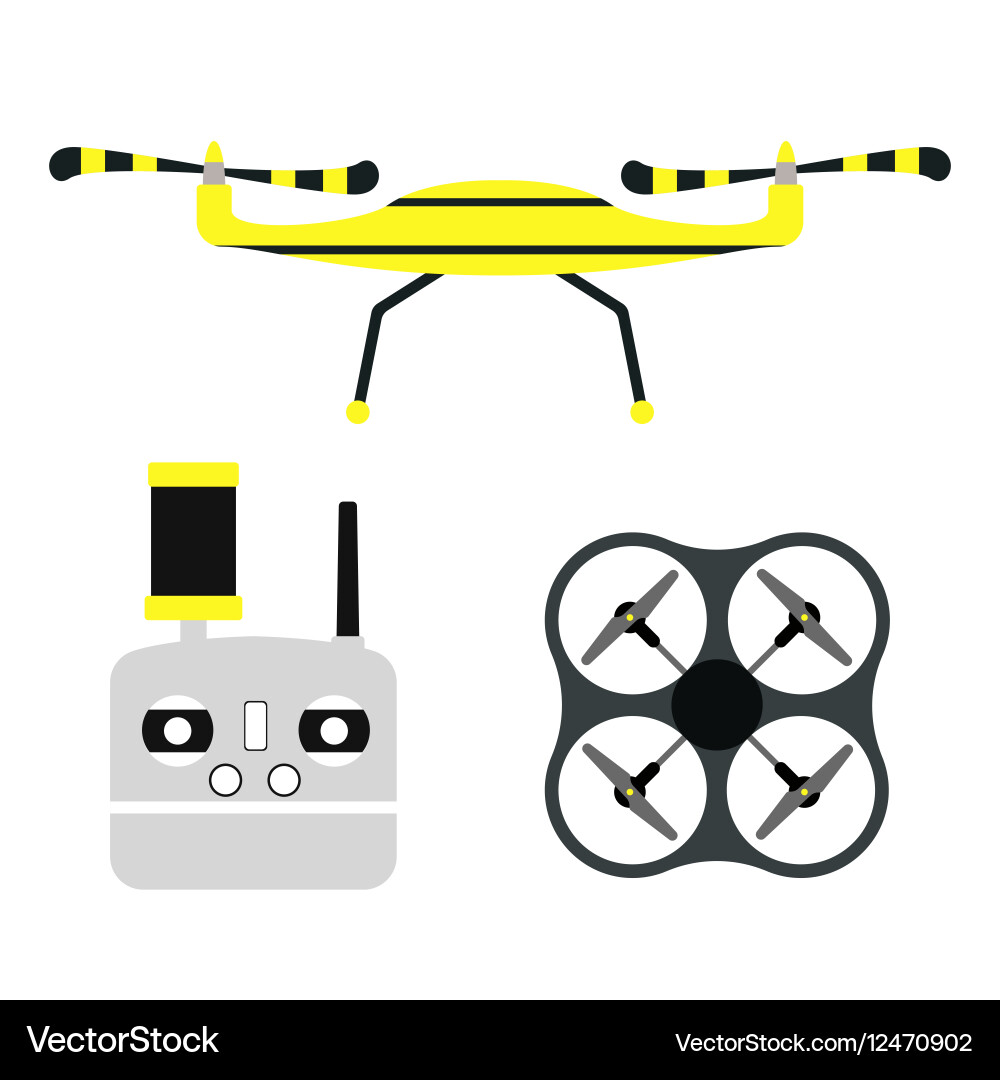 Drone quadcopter Royalty Free Vector Image - VectorStock