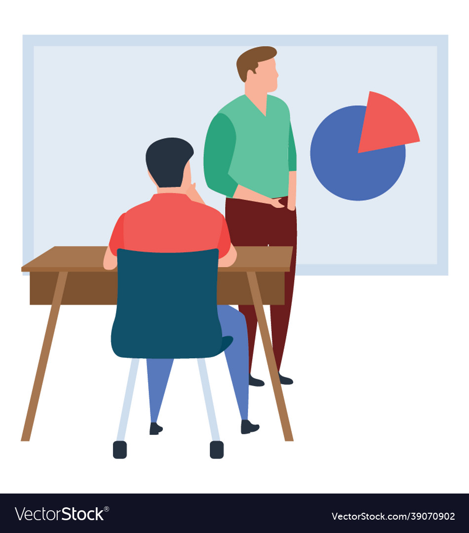 Graph presentation Royalty Free Vector Image - VectorStock