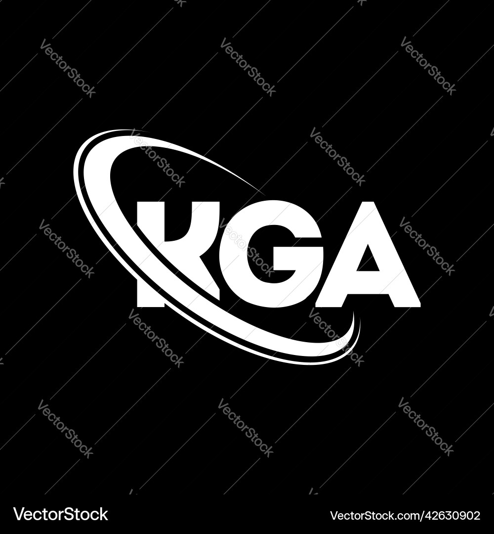 Kga logo letter design Royalty Free Vector Image