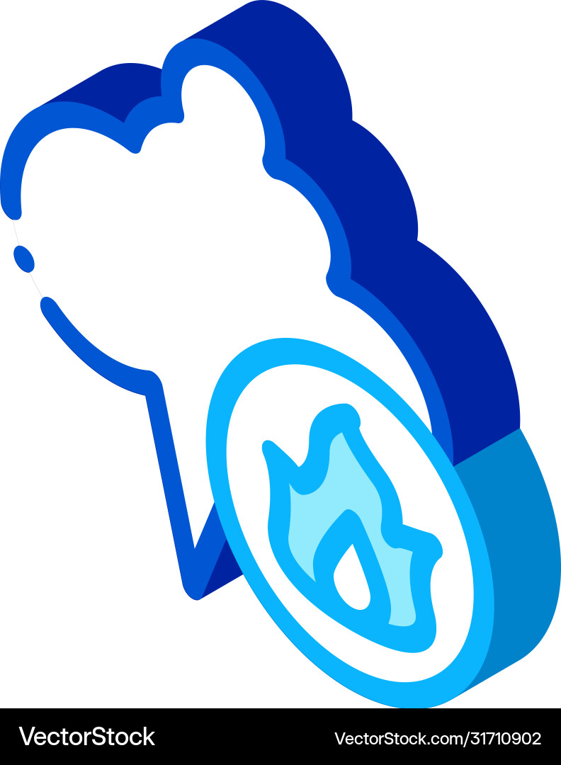 Liquefied gas comes into cloud isometric icon Vector Image