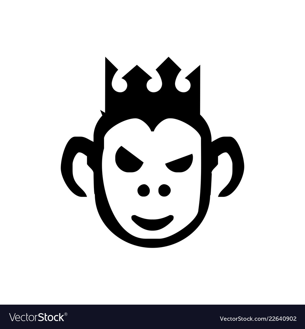 Monkey king logo Royalty Free Vector Image - VectorStock