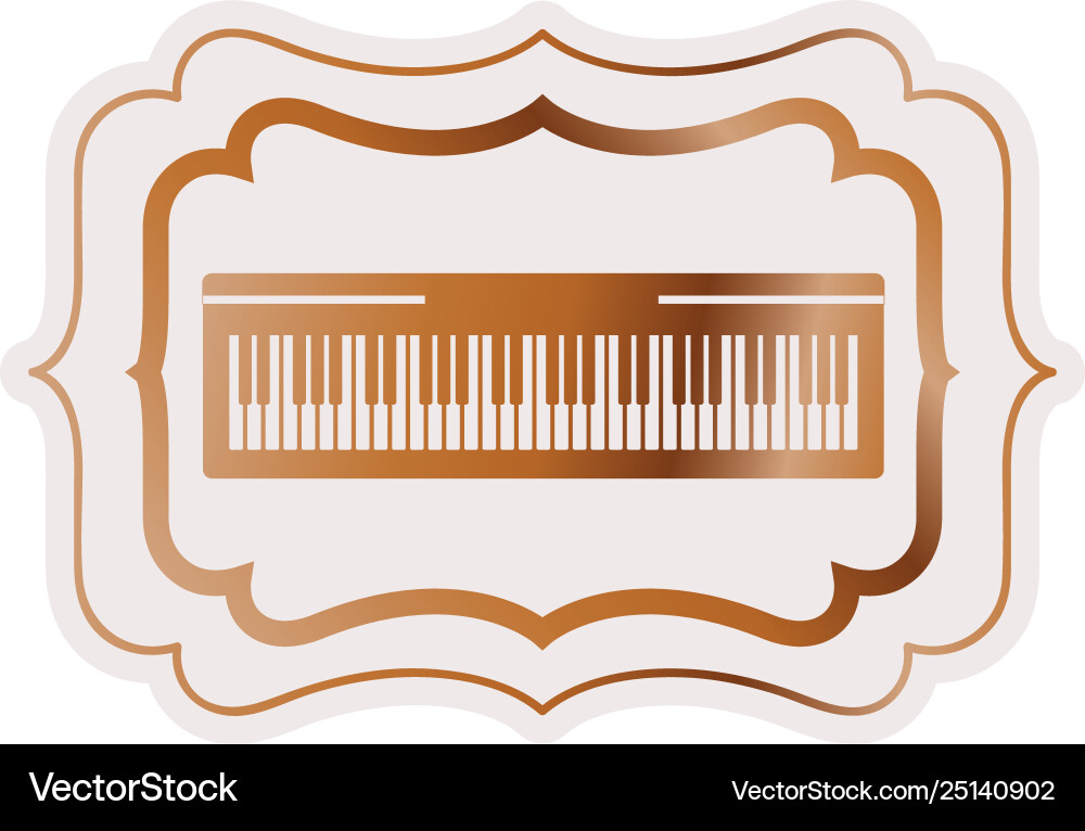 Musical instrument piano keyboard icon Royalty Free Vector