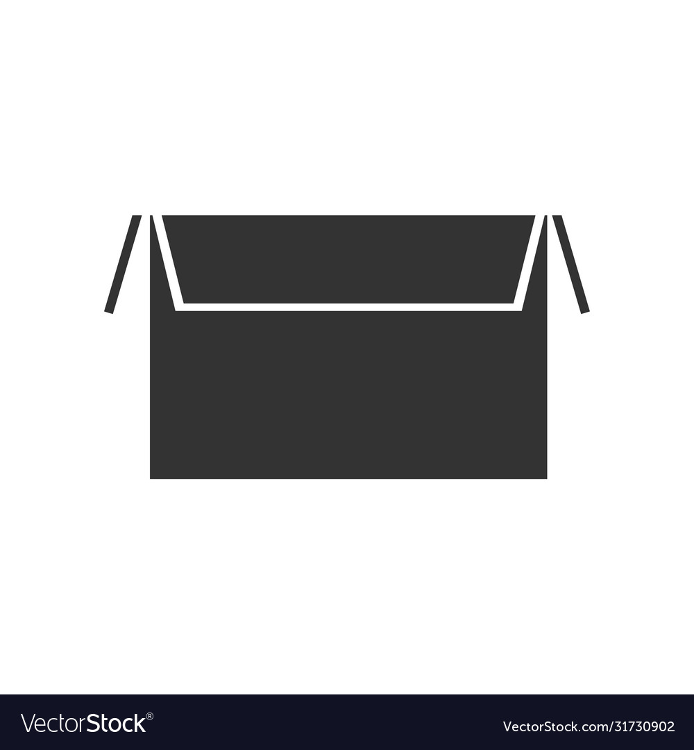 Open box icon flat Royalty Free Vector Image - VectorStock
