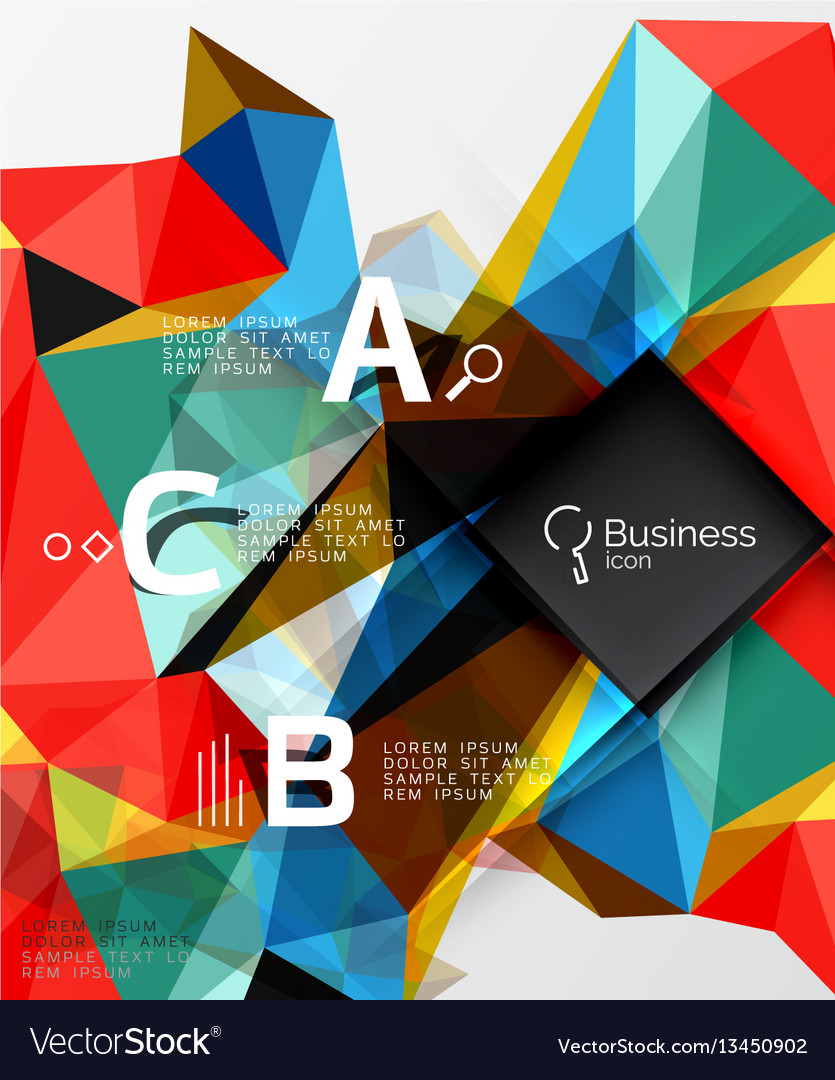 Polygonal triangle abstract background Royalty Free Vector