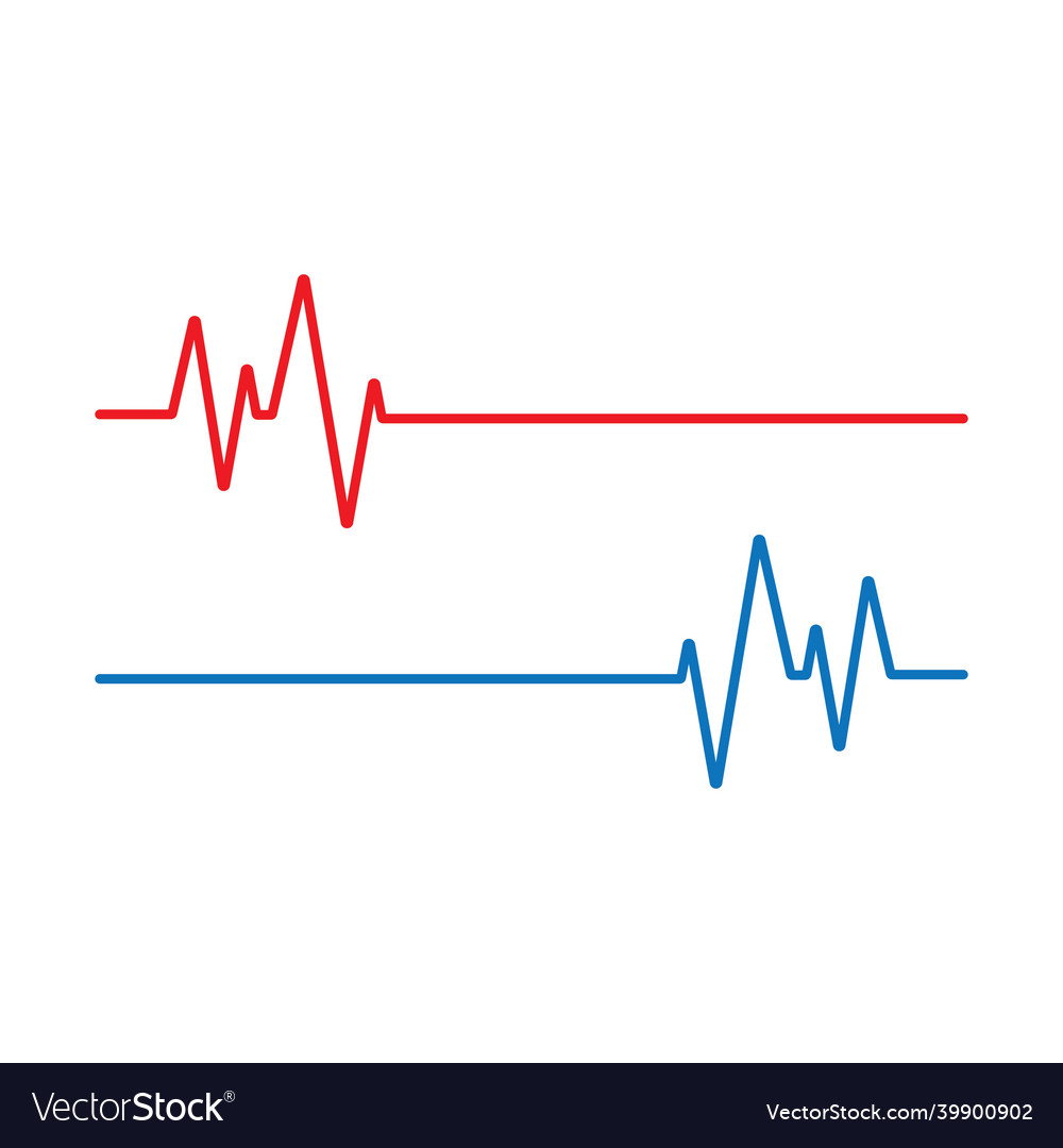 Pulse line template image Royalty Free Vector Image