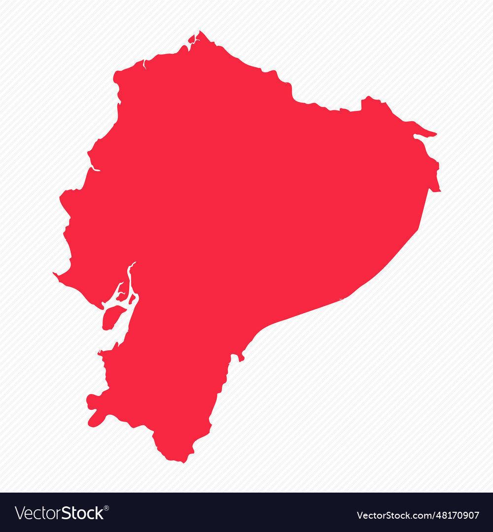 Abstract ecuador simple map background Royalty Free Vector