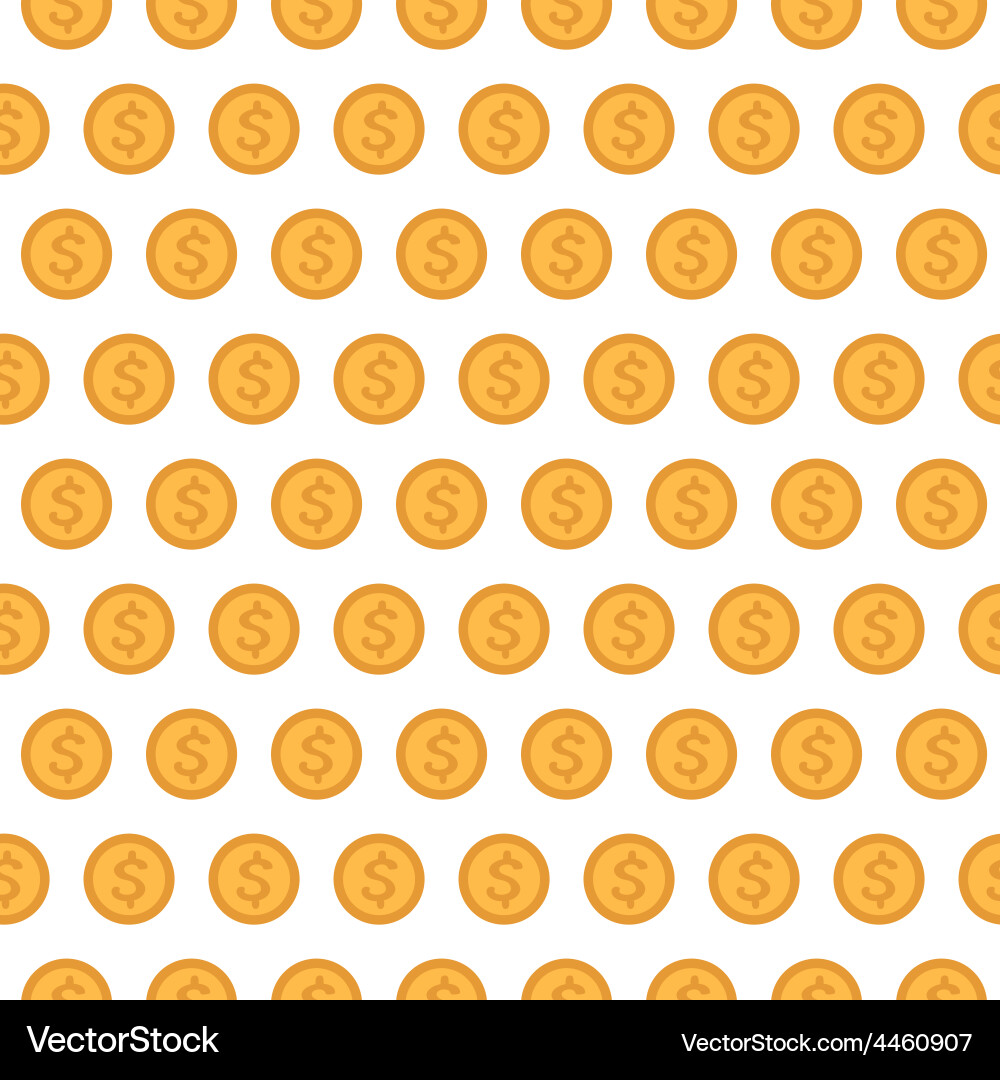 Background of dollar coins Royalty Free Vector Image