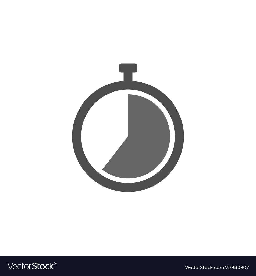 Classic timer stopwatch flat icon Royalty Free Vector Image