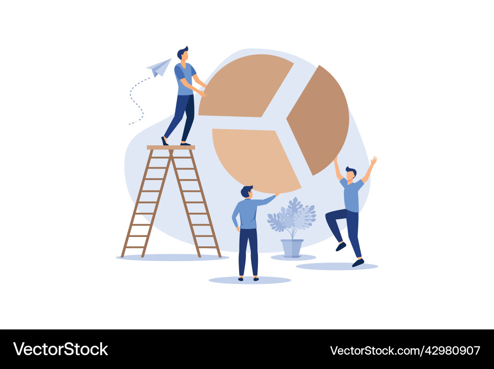 Concept of financial management statistics Vector Image