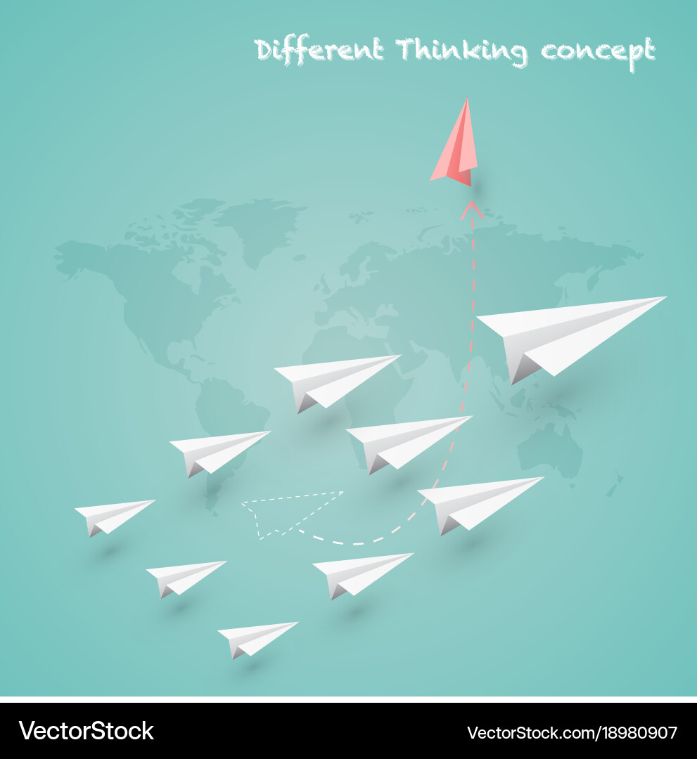 Difference thinking is make more experience Vector Image