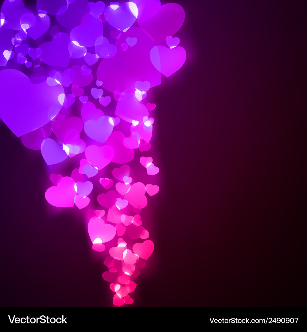 Flying hearts valentines day or wedding eps 8 Vector Image
