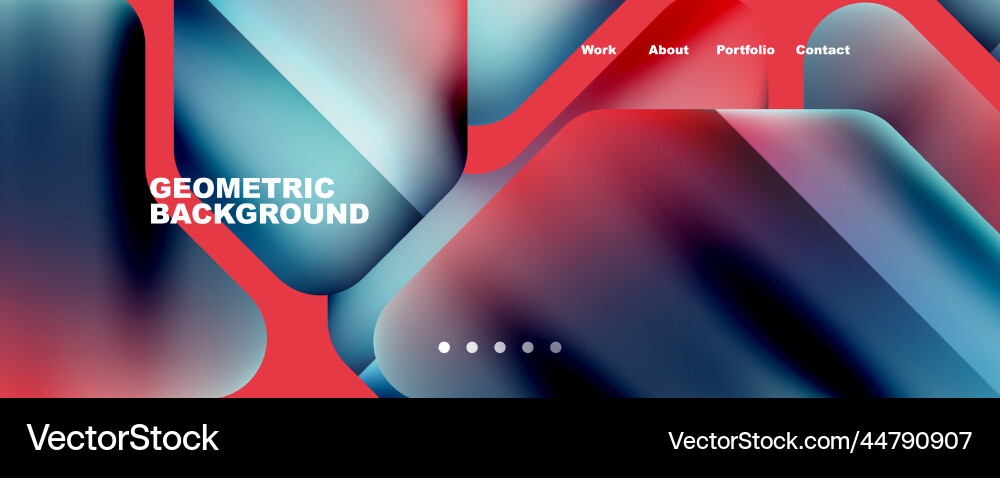 Geometric fluid shapes with liquid colors abstract