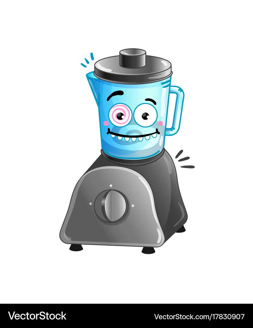 Happy kitchen blender cartoon character Royalty Free Vector