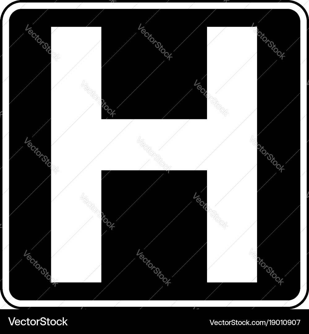 Hospital black and white vintage Royalty Free Vector Image