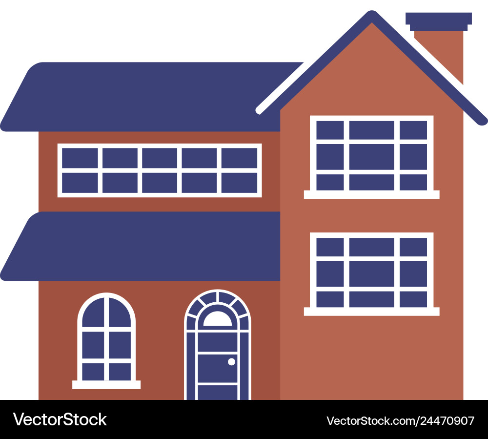 House real estate on white background Royalty Free Vector